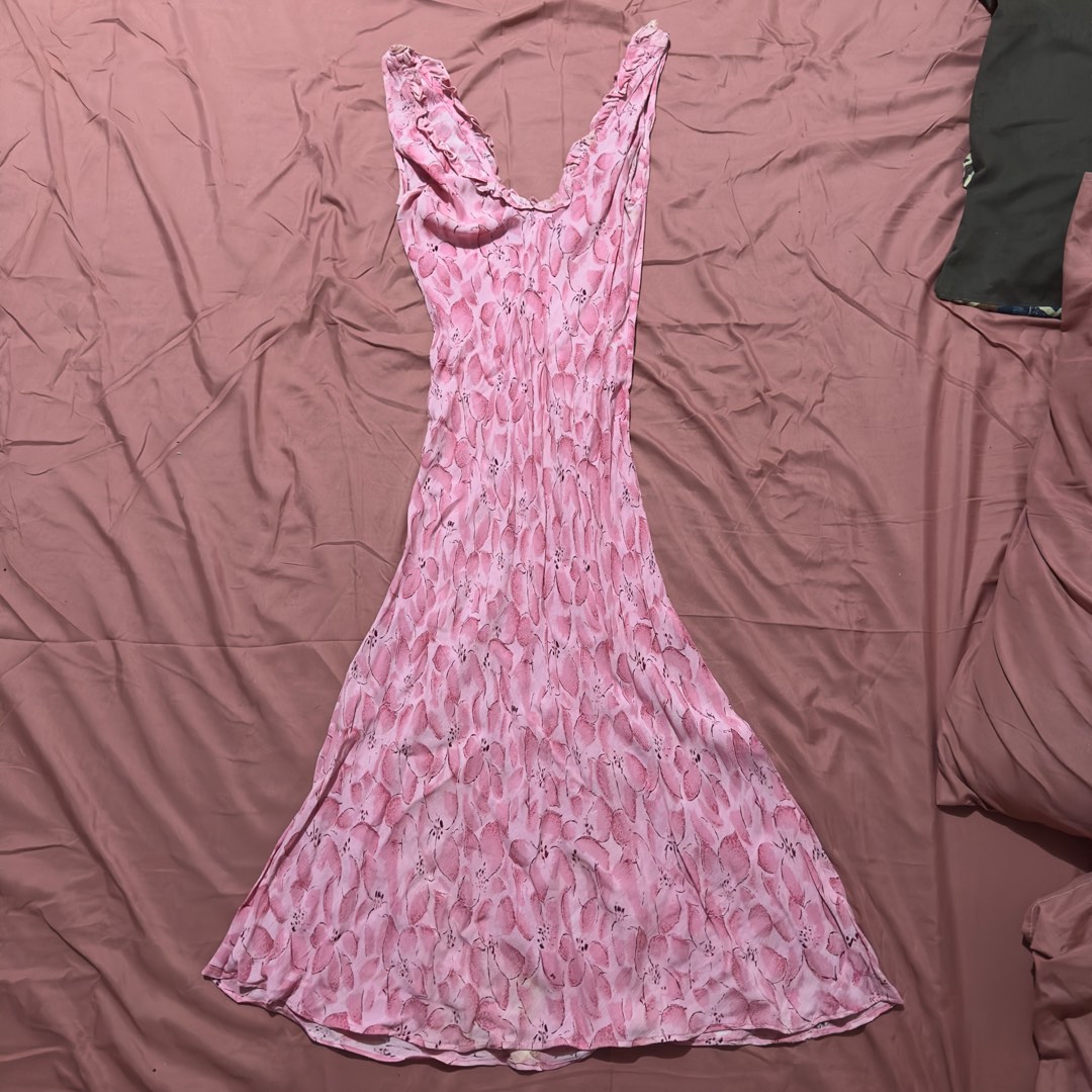 Light Pink Floral Sun Dress, Women's Fashion, Dresses & Sets, Dresses ...