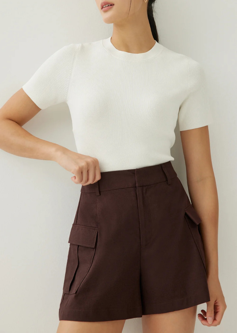 Love Bonito Monna Linen Cargo Shorts, Women's Fashion, Bottoms, Shorts ...