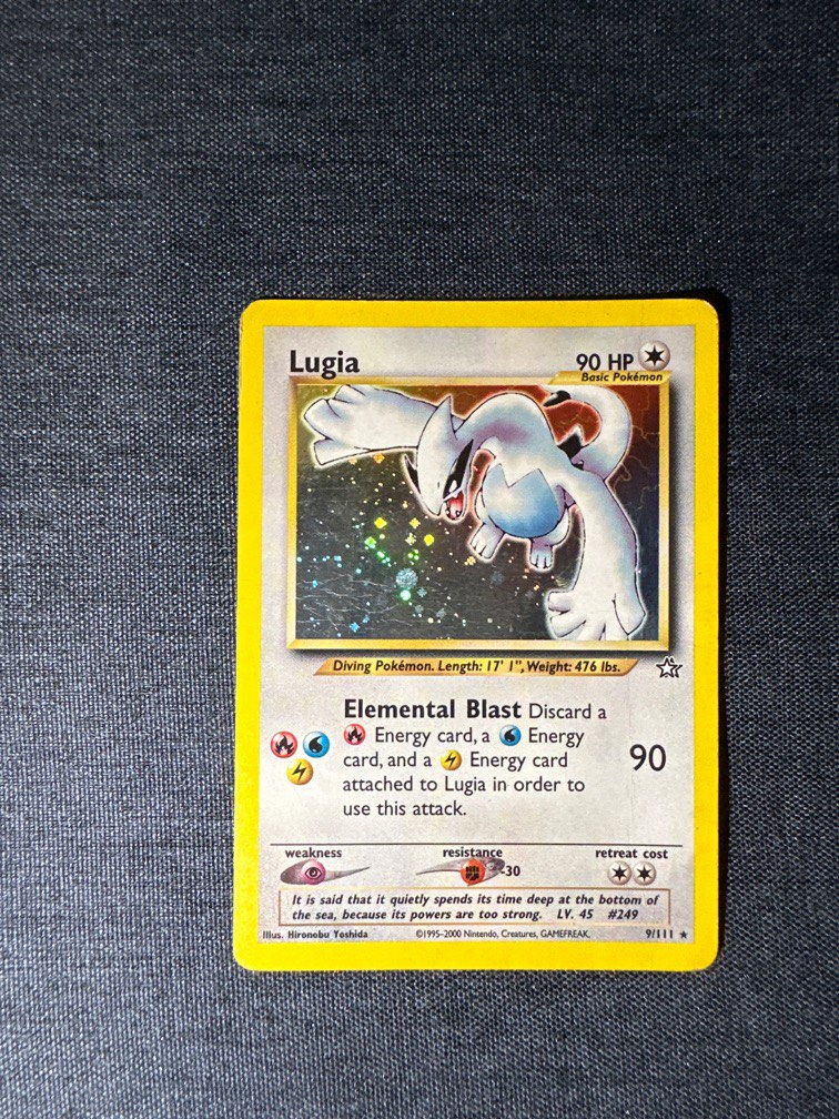 NEO GENESIS LUGIA 9/111 (RARE/VINTAGE POKEMON CARD), Hobbies & Toys ...