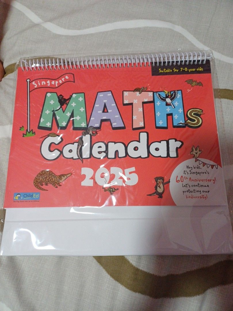 Maths calendar 2025 kids sg enrichment, Everything Else on Carousell
