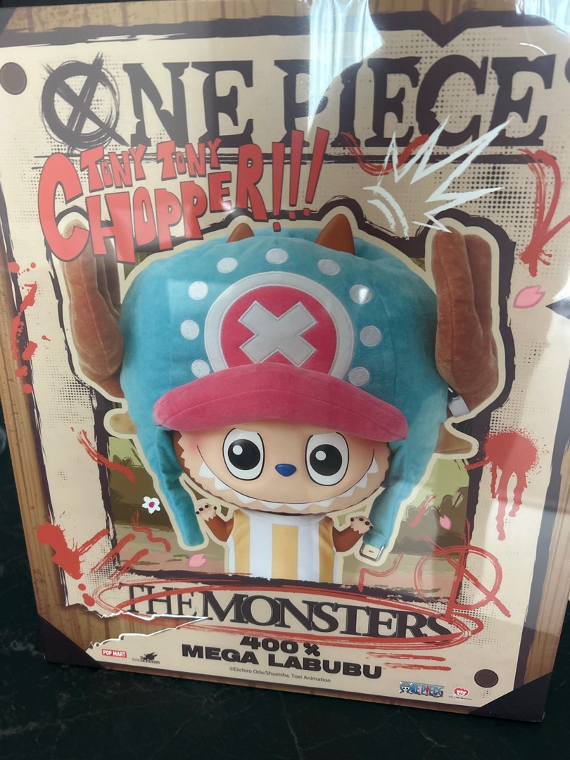 (Mint condition) One piece Tony Tony Chopper 400% Mega Labubu, Hobbies ...
