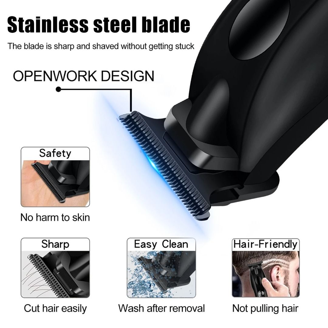 New HIENA Hair Clipper Set LED Display High Power Cordless Hair Beard ...