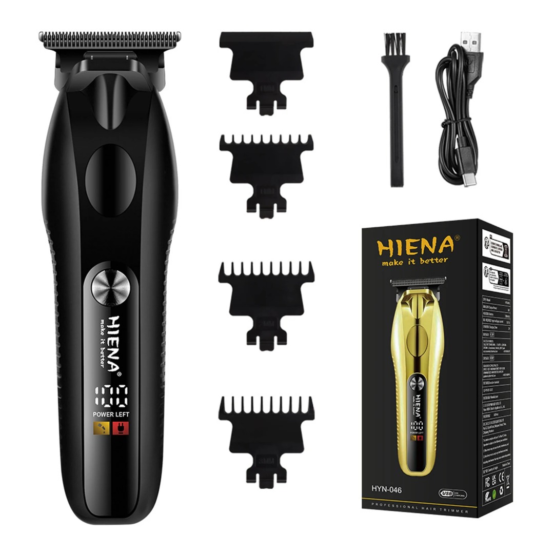 New HIENA Hair Clipper Set LED Display High Power Cordless Hair Beard ...