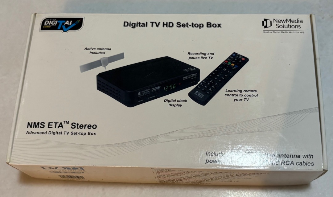 New Media Solutions NMS ETA Stereo Advanced Digital TV HD Set-Top Box ...