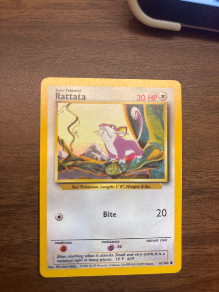 Pokémon cards Rattata, Hobbies & Toys, Toys & Games on Carousell