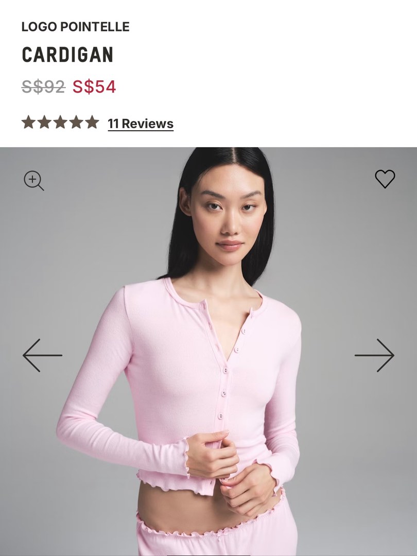 Skims LOGO POINTELLE CARDIGAN | CHERRY BLOSSOM, Women's Fashion, Coats ...