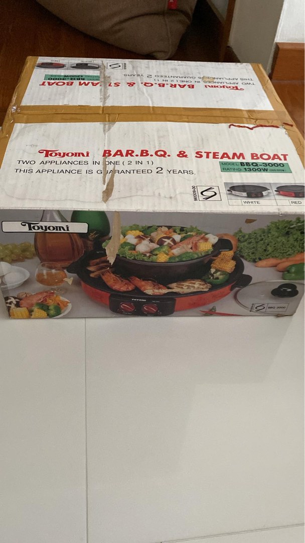 Toyomi BBQ-3000 2-in-1 Steamboat Grill, TV & Home Appliances, Kitchen Appliances, BBQ, Grills ...
