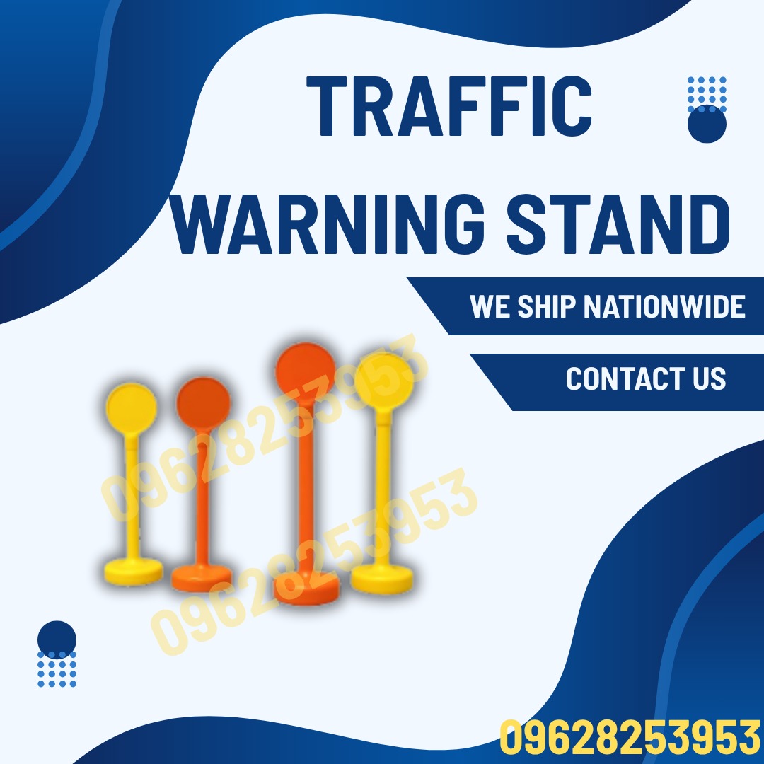 traffic warning stand | post lanes w/ emblem | traffic warning stand ...