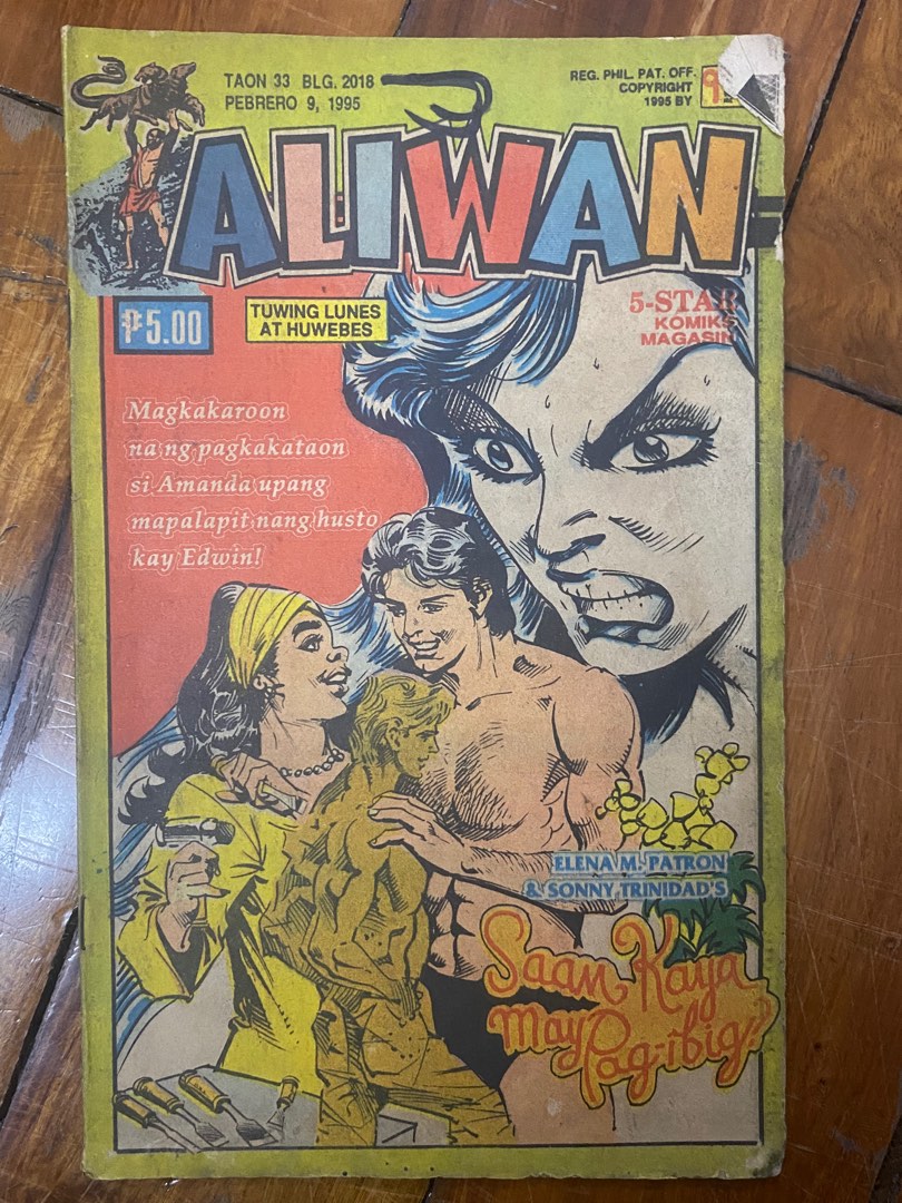 VINTAGE - ALIWAN 5 Star Komiks Magazine - LASTIK MAN on Cover Mars ...