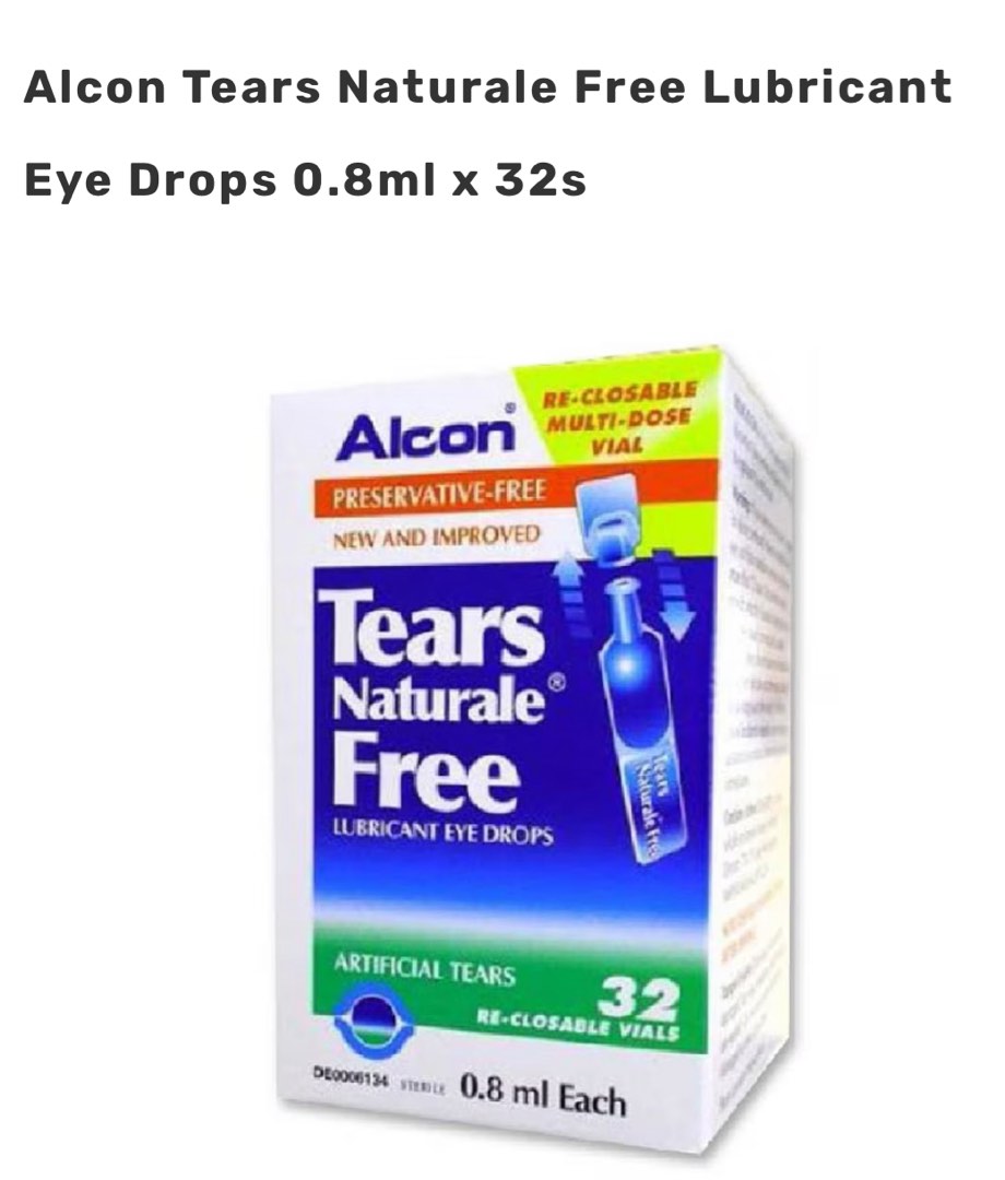 Alcon Tears Naturale Free, Health & Nutrition, Medical Supplies & Tools ...