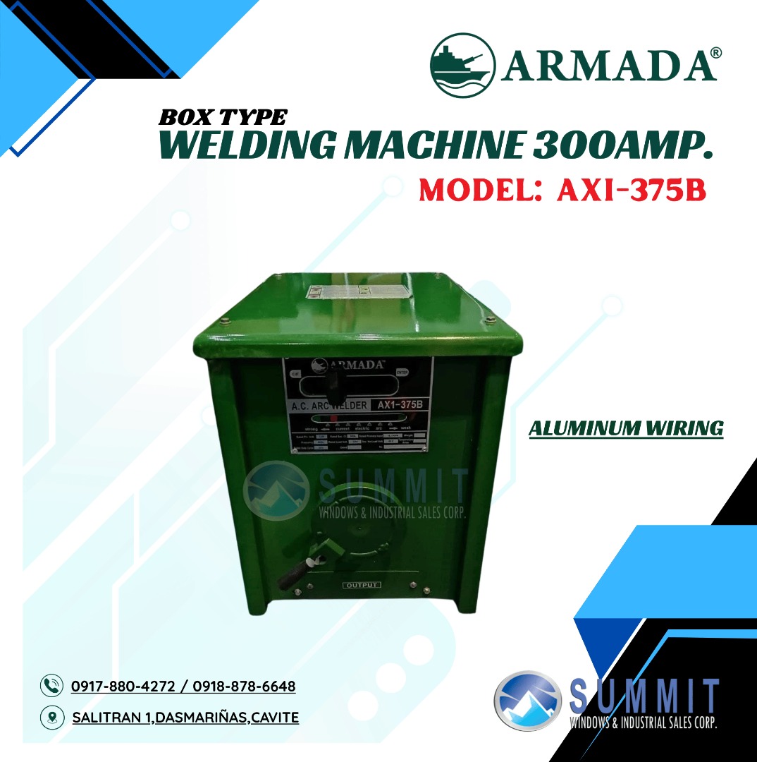 Armada BOX TYPE Welding Machine 300Amp. - Aluminum Wiring [AX1-375B ...