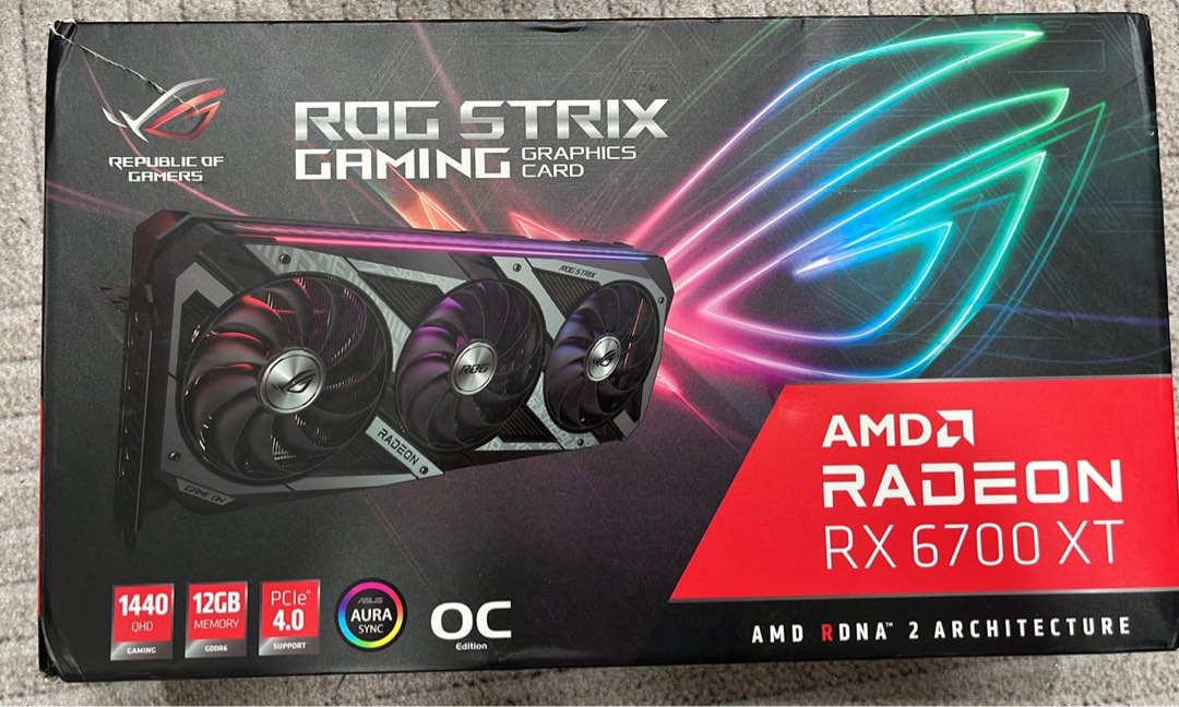 ASUS ROG Strix 6700 XT OC Edition 12GB, Computers & Tech, Parts ...