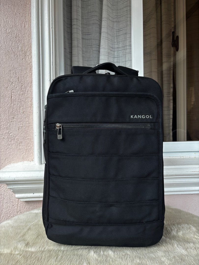 Authentic Kangol Cube Padded Backpack in Black, Men's Fashion, Bags ...