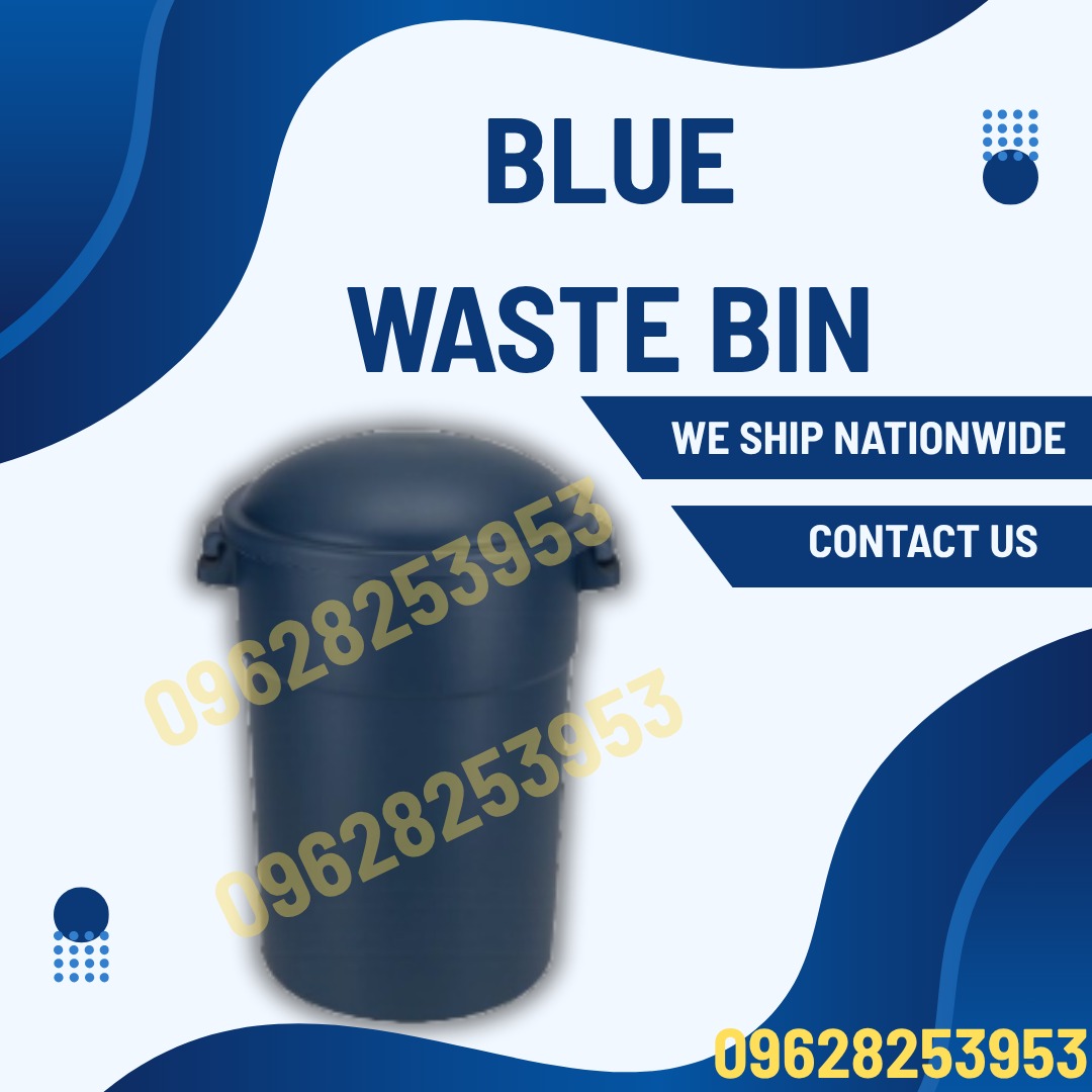 Blue Waste Bin | stainless steel bin | Sleek Stainless Bin | Cube Truck ...