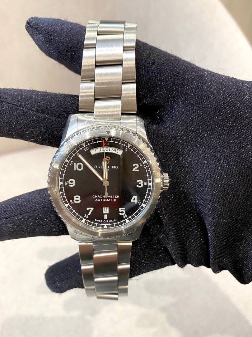 BREITLING NAVITIMER 8 DAY DATE REF A4533010 BLACK DIAL 41MM AUTOMATIC WATCH, Luxury, Watches on ...