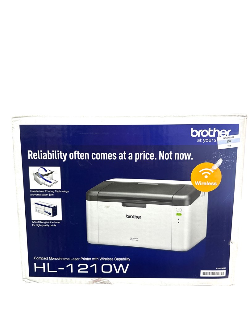 Brother HL-1210W - A4 Monochrome Laser Printer. Print. WiFi. White ...