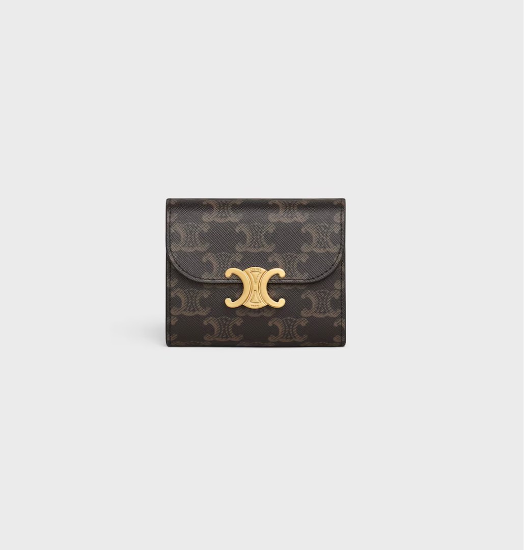 CELINE SMALL FLAP WALLET TRIOMPHE, Women's Fashion, Bags & Wallets ...