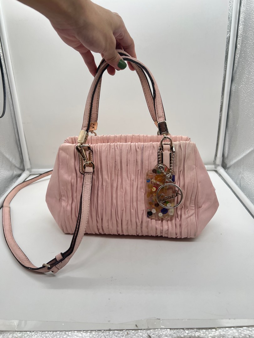 Coach Pink Madison mini leather hand bag sling, Luxury, Bags & Wallets ...