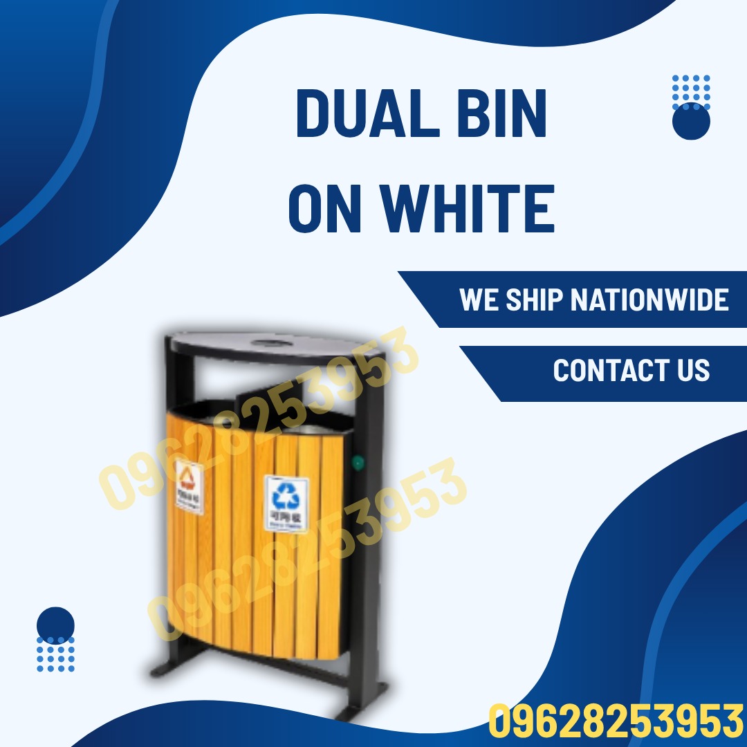 Dual Bin on White | stainless steel bin | Sleek Stainless Bin | Cube ...