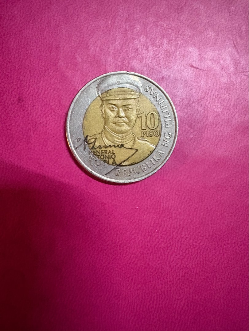 Error 2016 10 peso coin Heneral Antonio Luna, Hobbies & Toys ...