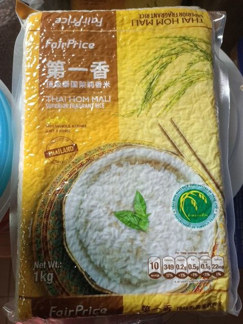 Fairprice Thai Hom Mali Rice 1kg, Food & Drinks, Rice & Noodles on ...
