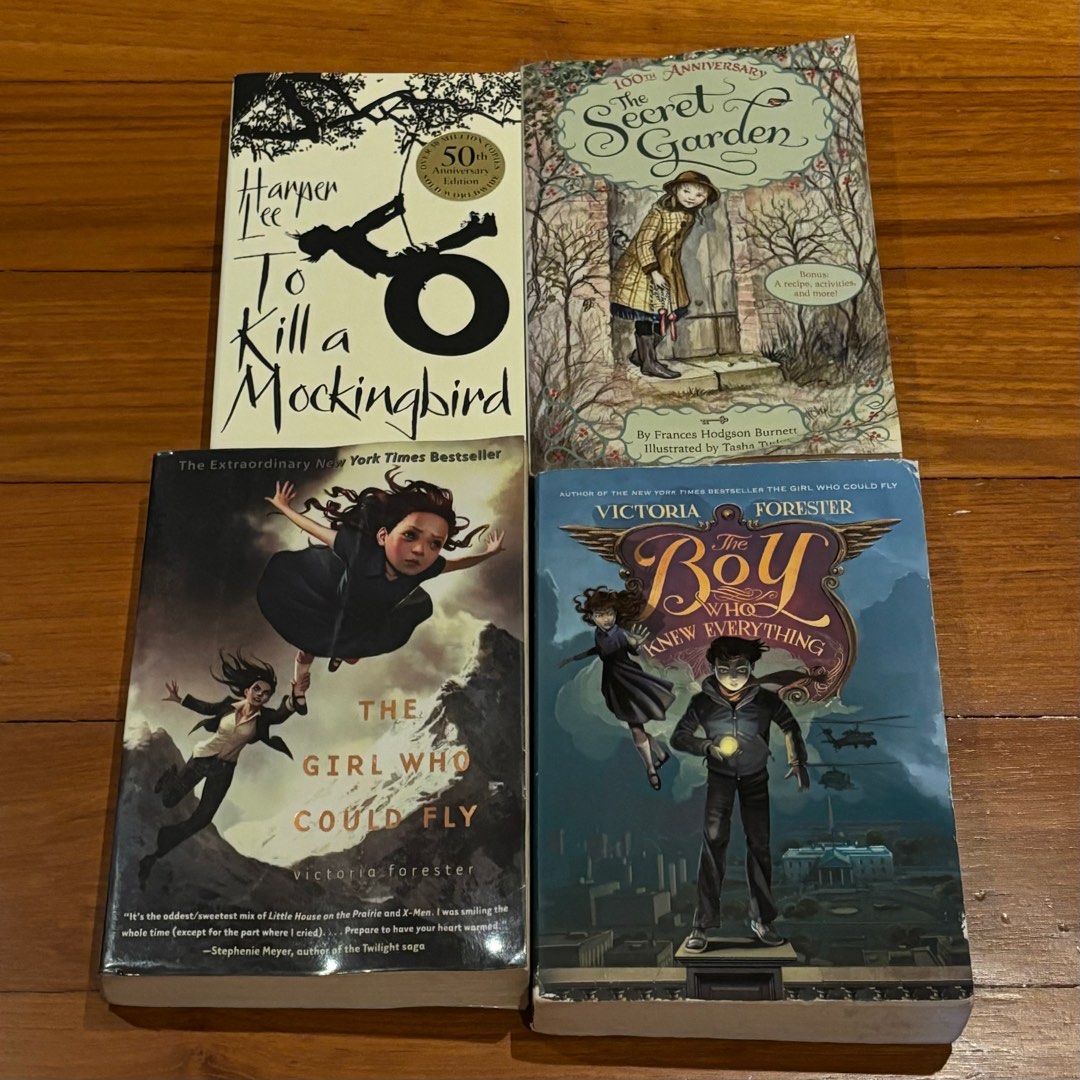 Fiction books for sale (How to Kill a Mockingbird, The Secret Garden ...