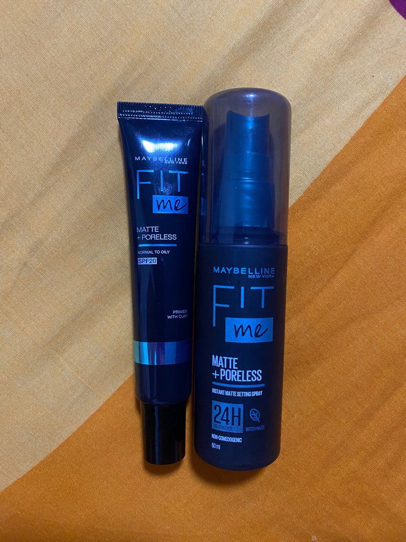 Fit Me Face Prime + Set Duo - Fit Me Poreless Primer + Fit Me Setting ...