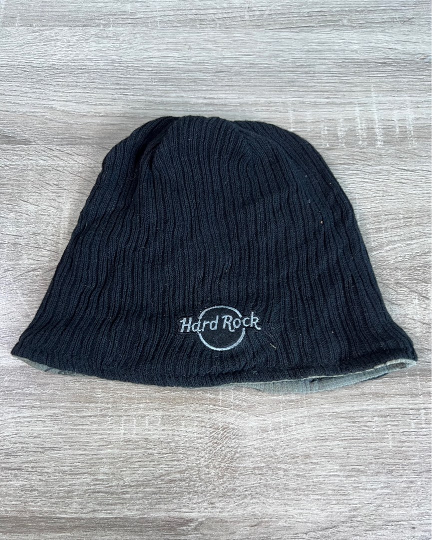 Hard rock reversible beanie, Men's Fashion, Watches & Accessories, Cap ...