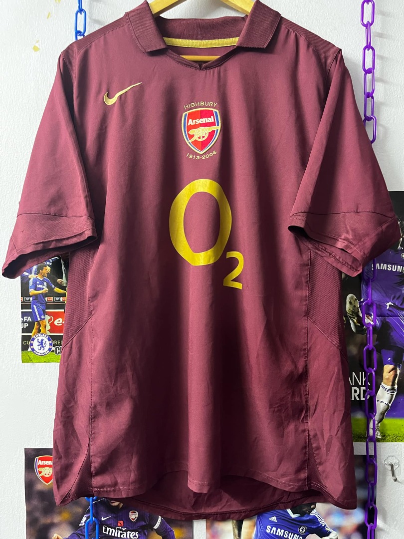 Jersey Vintage Arsenal Highbury 2005 - 2006 Home Kit Original Nike ...