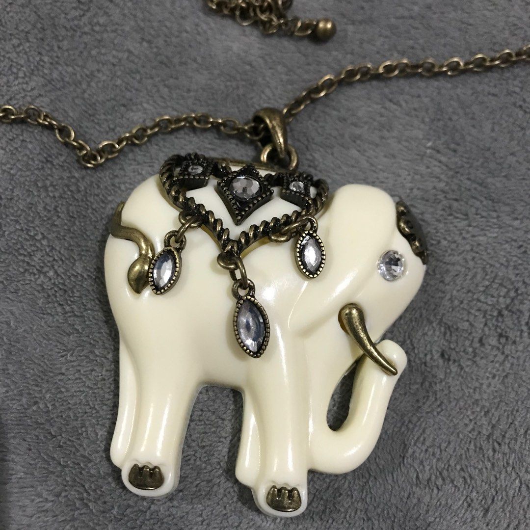 Kalung Panjang Gajah Putih Etnik Style (baca diskripsi), Fesyen Wanita ...