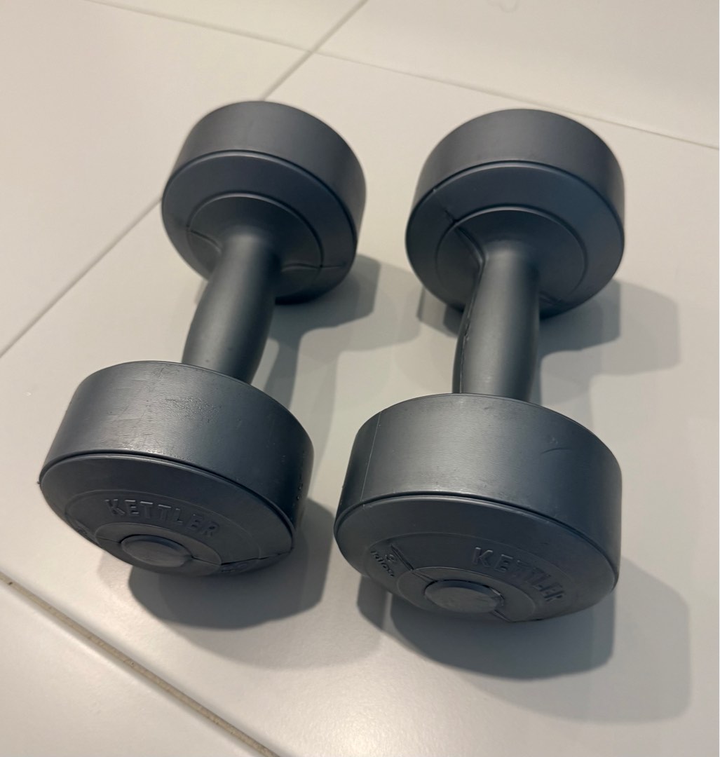 Kettler 3kg x 2 Dumbbell, Sports Equipment, Exercise & Fitness, Weights ...