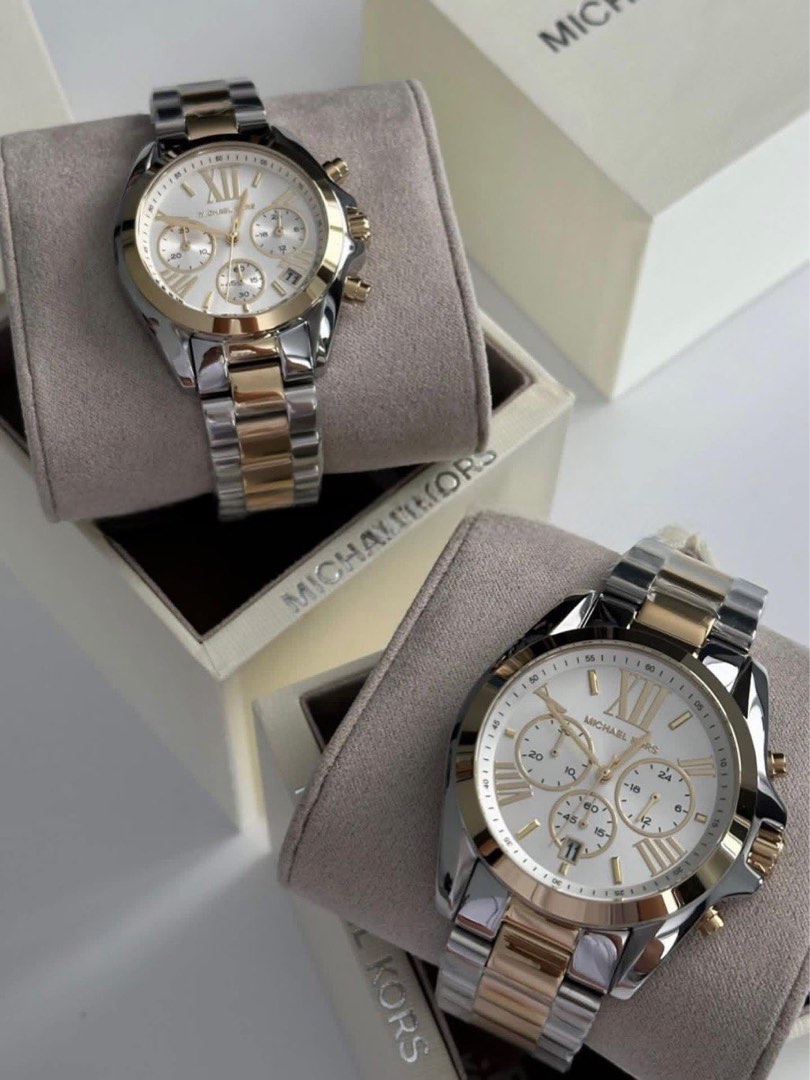 MK TWO TONE COUPLE DIAL AUTHENTIC WATCH, Women's Fashion, Watches ...