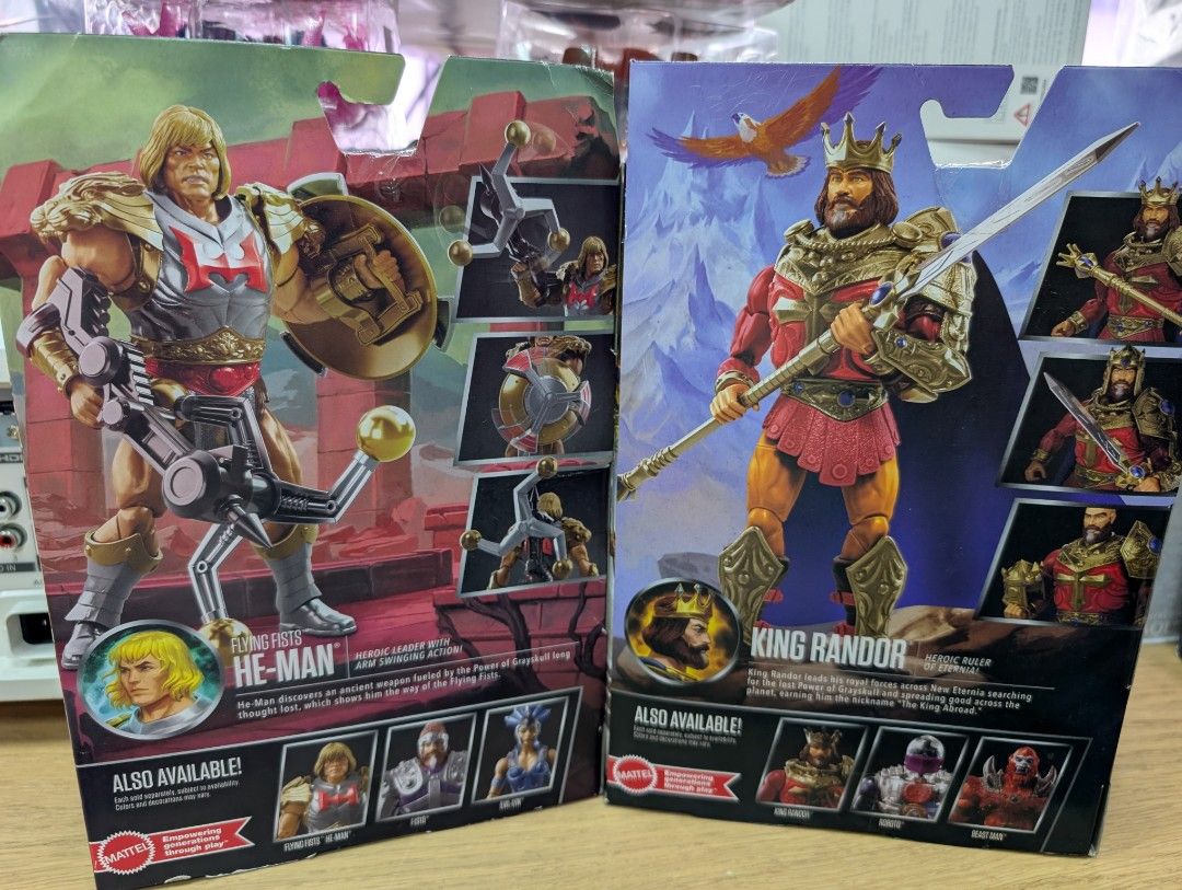 MOTU NEW ETERNIA FLYING FISTS HE-MAN / KING RANDOR, 興趣及遊戲, 玩具 & 遊戲類 ...
