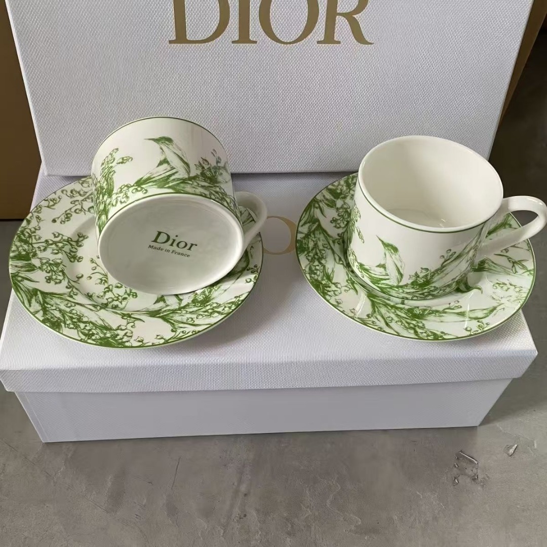 New Dior Ringo Coffee Cup and Plate Set, Furniture & Home Living ...
