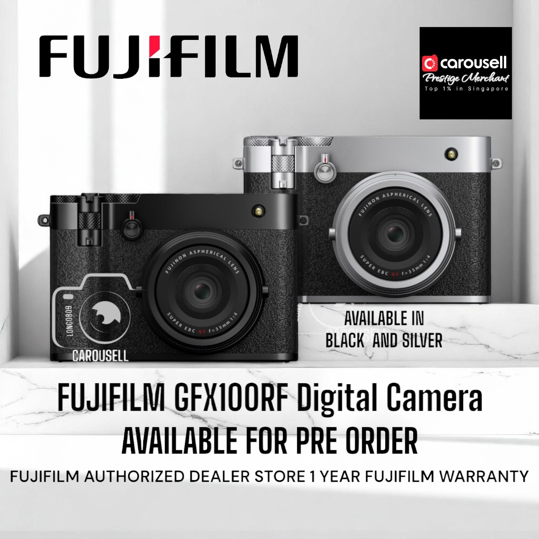 NEW FOR PRE ORDER FUJIFILM GFX100RF (Available Silver & Black) | GFX100 ...