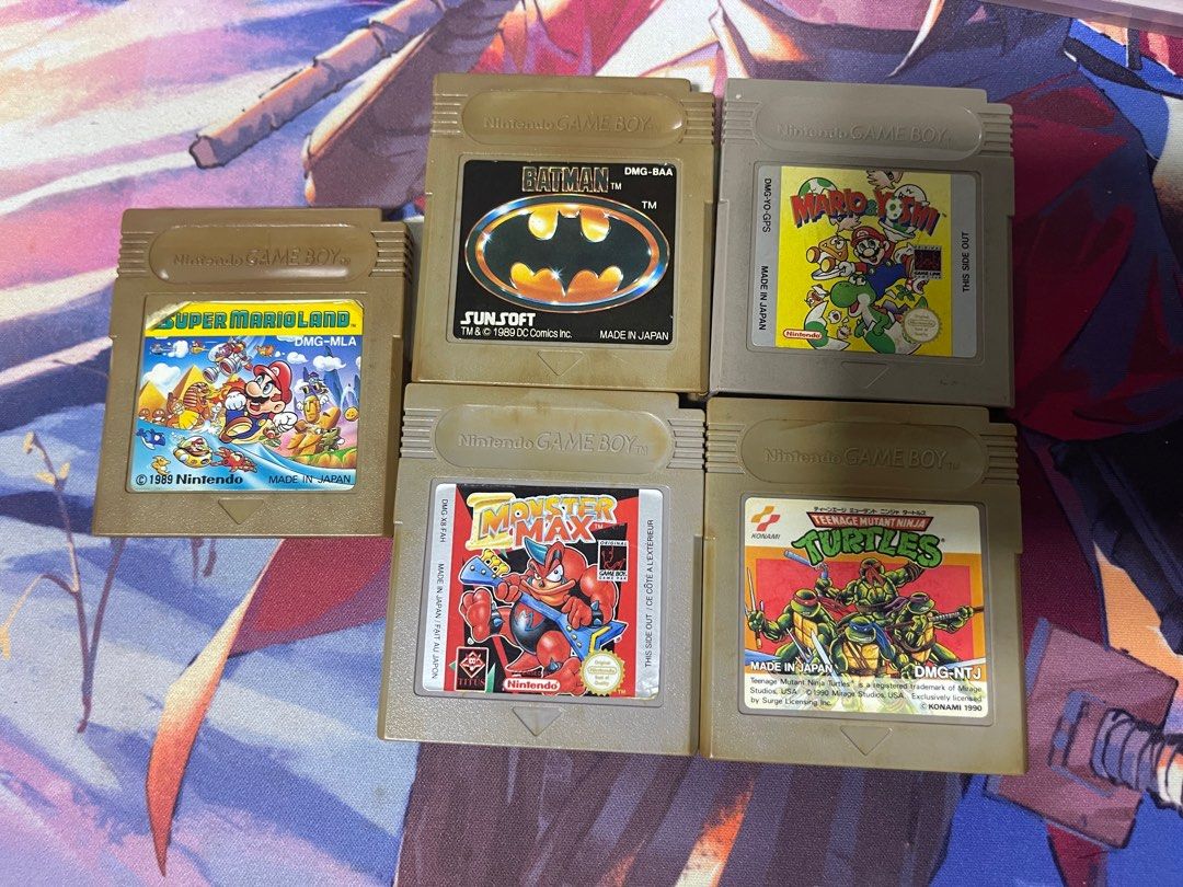 Nintendo Gameboy Catridges Original Batman Mario & Yoshi Super Mario ...