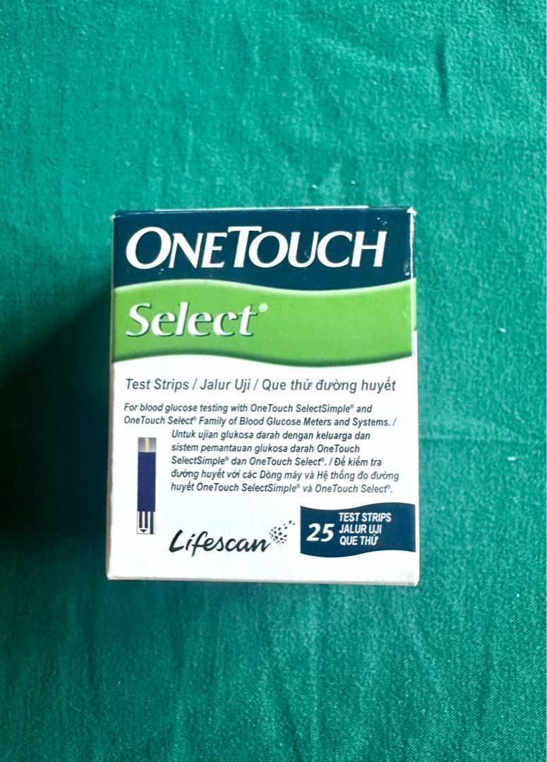 ONETOUCH SELECT - 25 Test Strips, Health & Nutrition, Medical Supplies ...
