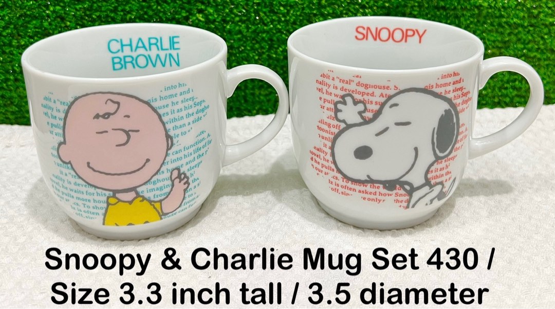 Peanuts Snoopy Ceramics Mug Set, Furniture & Home Living, Kitchenware ...