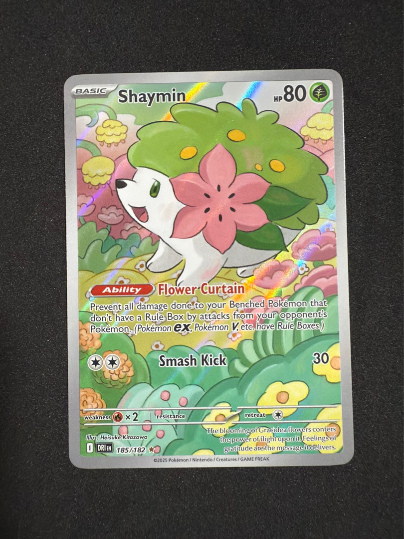 Pokemon Destined Rivals Shaymin Illustration Rare 185/182 NM, Hobbies & Toys, Toys & Games on ...