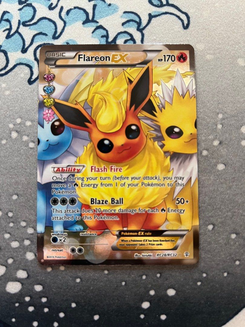 Pokemon TCG Cards: Flareon EX Full Alternate Art AA XY Generations ...