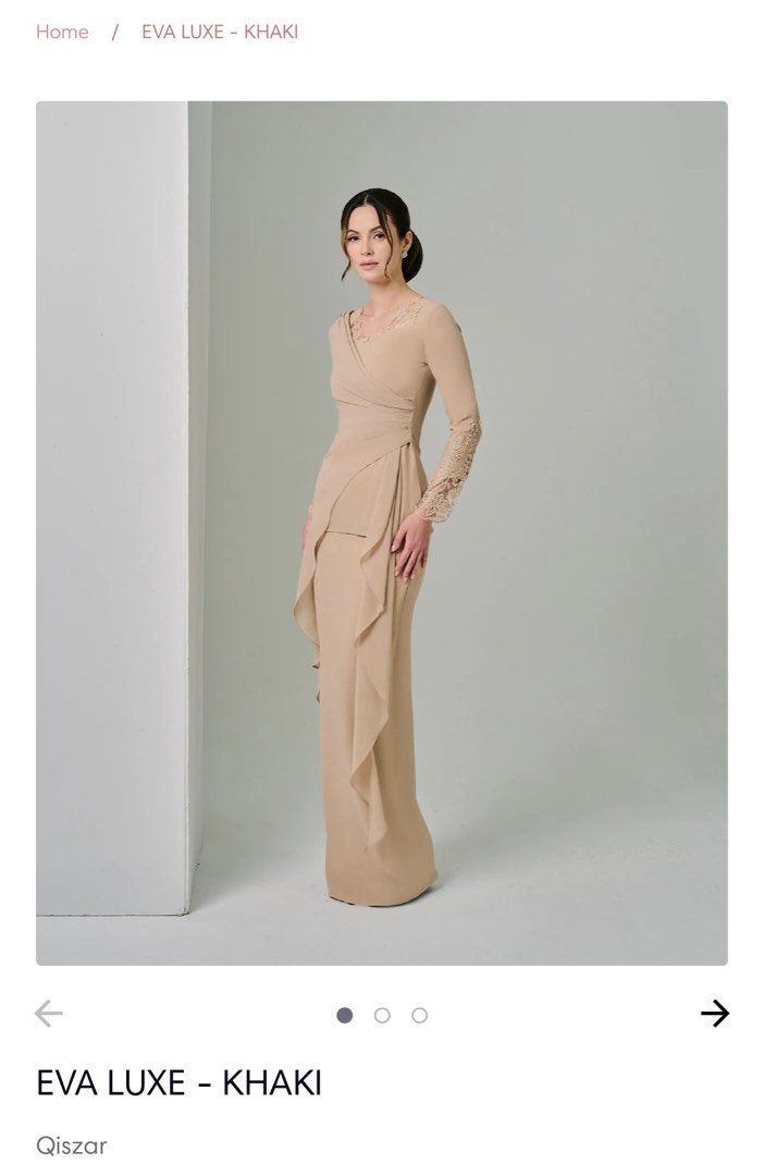 Qiszar Eva Luxe, Women's Fashion, Muslimah Fashion, Baju Kurung & sets on Carousell