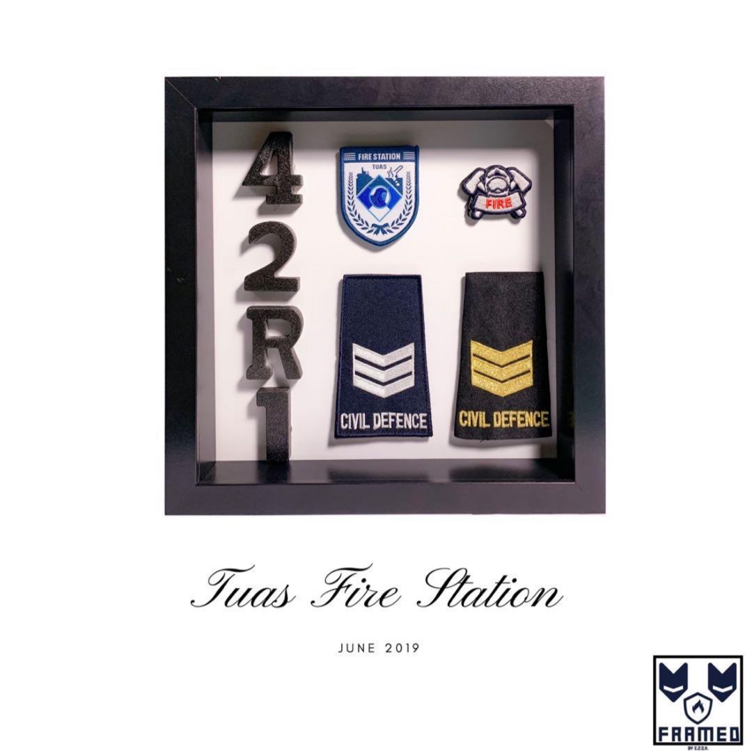 SCDF Rank and Station Display Frame (Custom), Furniture & Home Living ...