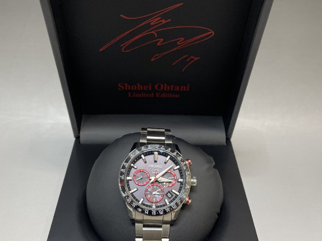 Seiko Astron Shohei Ohtani Angels Radio Solar Watch SBXC017 Black Dial ...