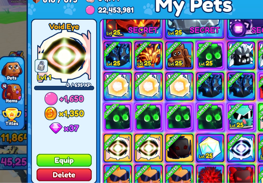 Shiny Void Eye ~ (BGSI) Bubblegum simulator Infinity, Video Gaming ...