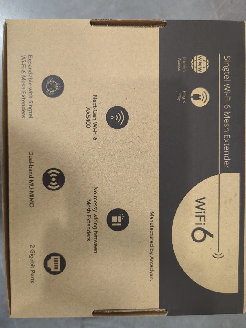 Singtel Wi-Fi 6 Mesh Extender, Computers & Tech, Parts & Accessories ...