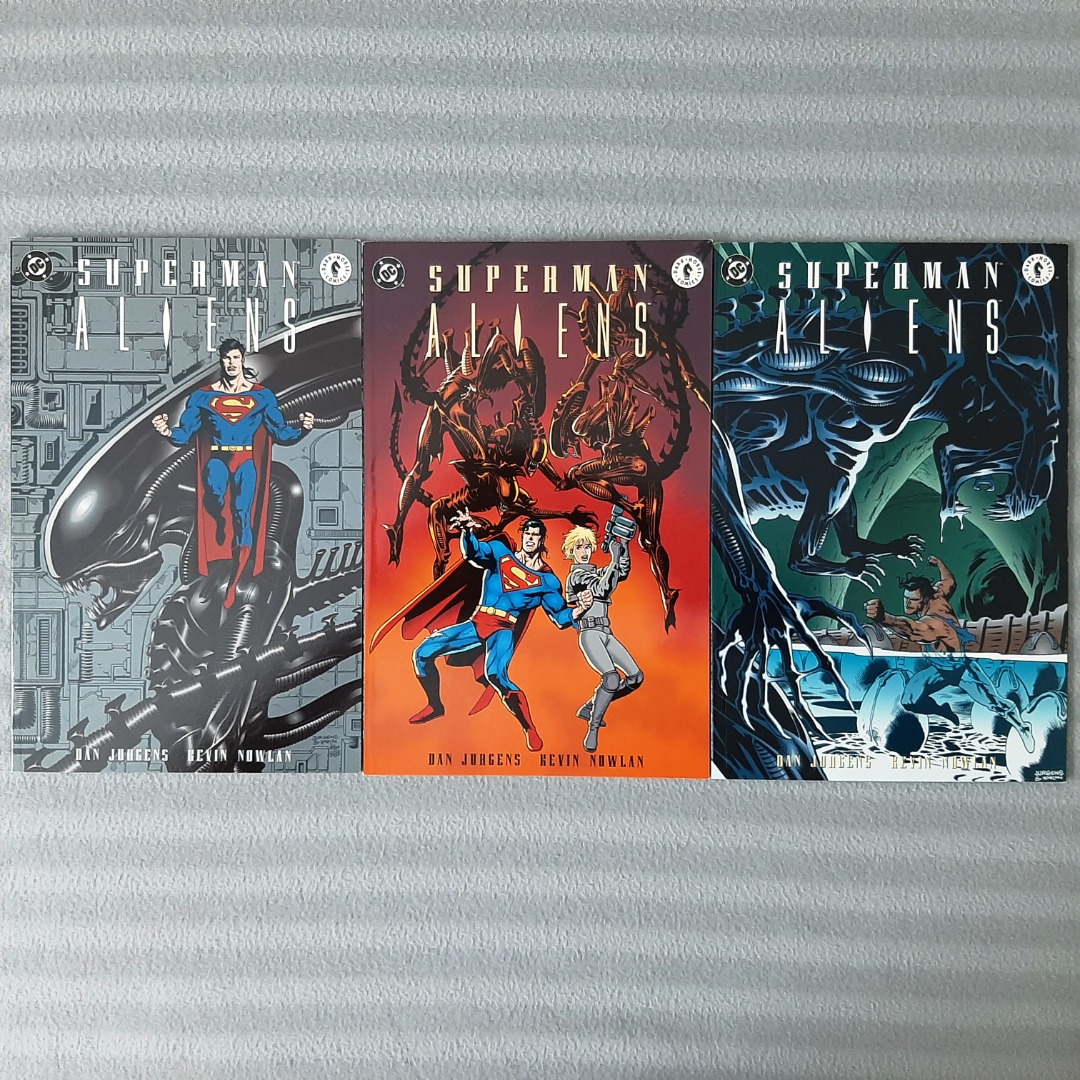Superman vs Aliens 3/3 Complete Set (DC/Dark Horse Comics) Dan Jurgens, Kevin Nowlan (SUPERSET ...