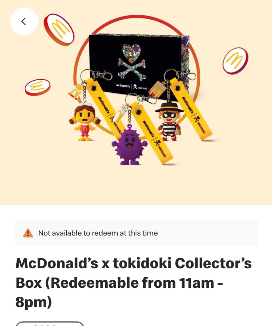 Tokidoki MacDonald’s x tokidoki collector’s box, Hobbies & Toys ...