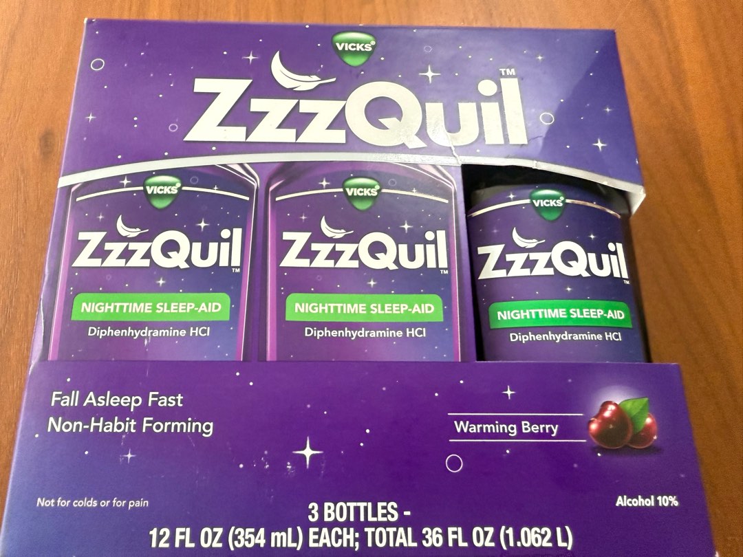 Vicks ZzzQuil Night time sleeping aid 3 bottle pack of 354ml Fall ...
