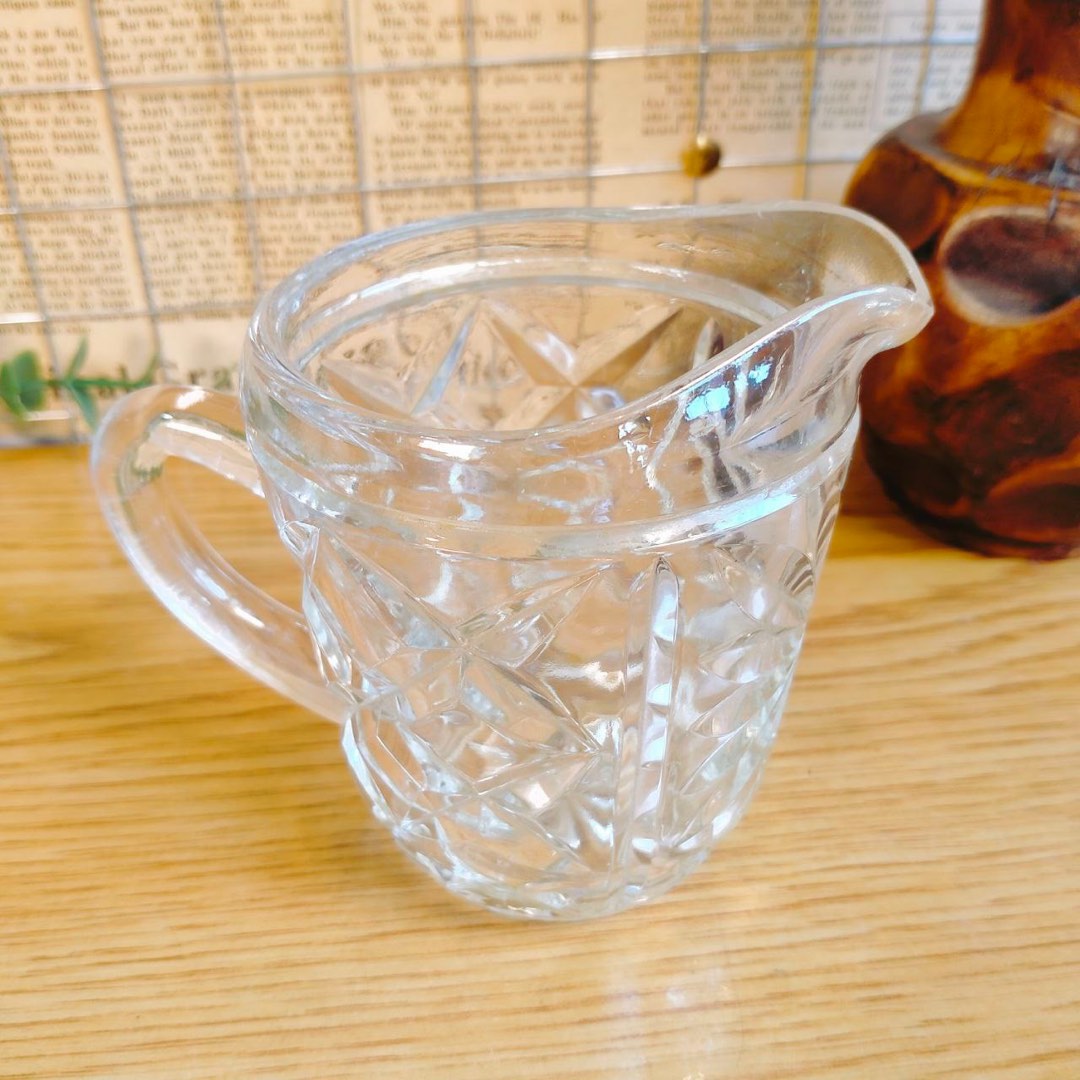 Vintage Crystal Creamer Pourer, Furniture & Home Living, Kitchenware ...
