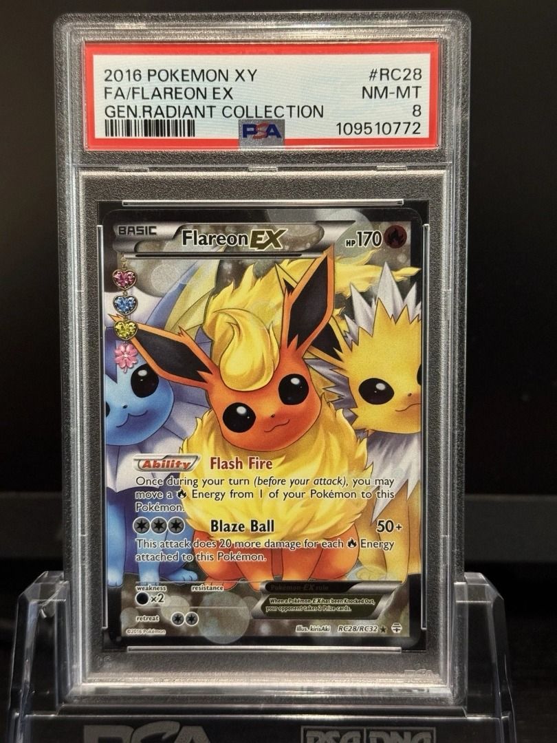 2016 Pokémon XY Generations Radiant Collection – Flareon EX Full Art (#RC28/RC32) – PSA 8 ...
